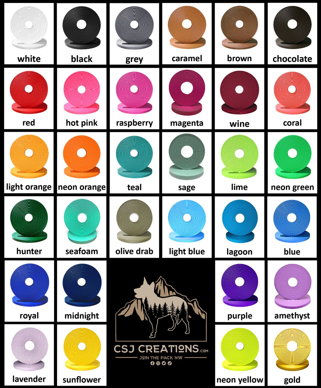 Biothane Color Sample Pack - Etsy