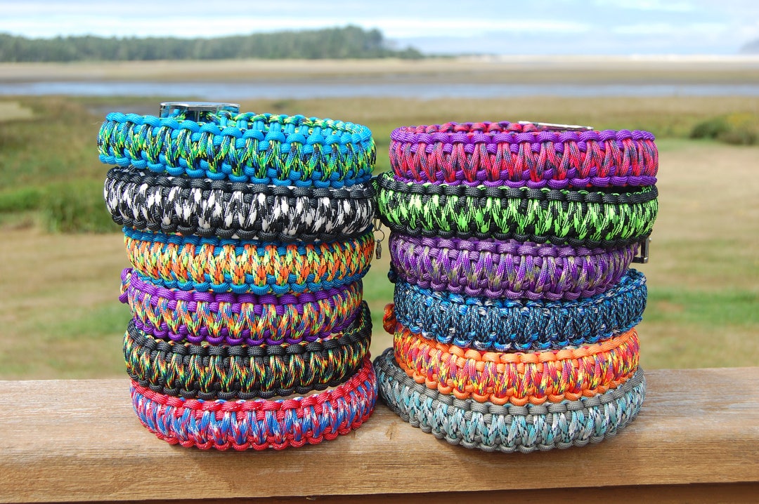King Cobra Paracord Dog Collar, Custom Colors, Closures & Sizes - Etsy
