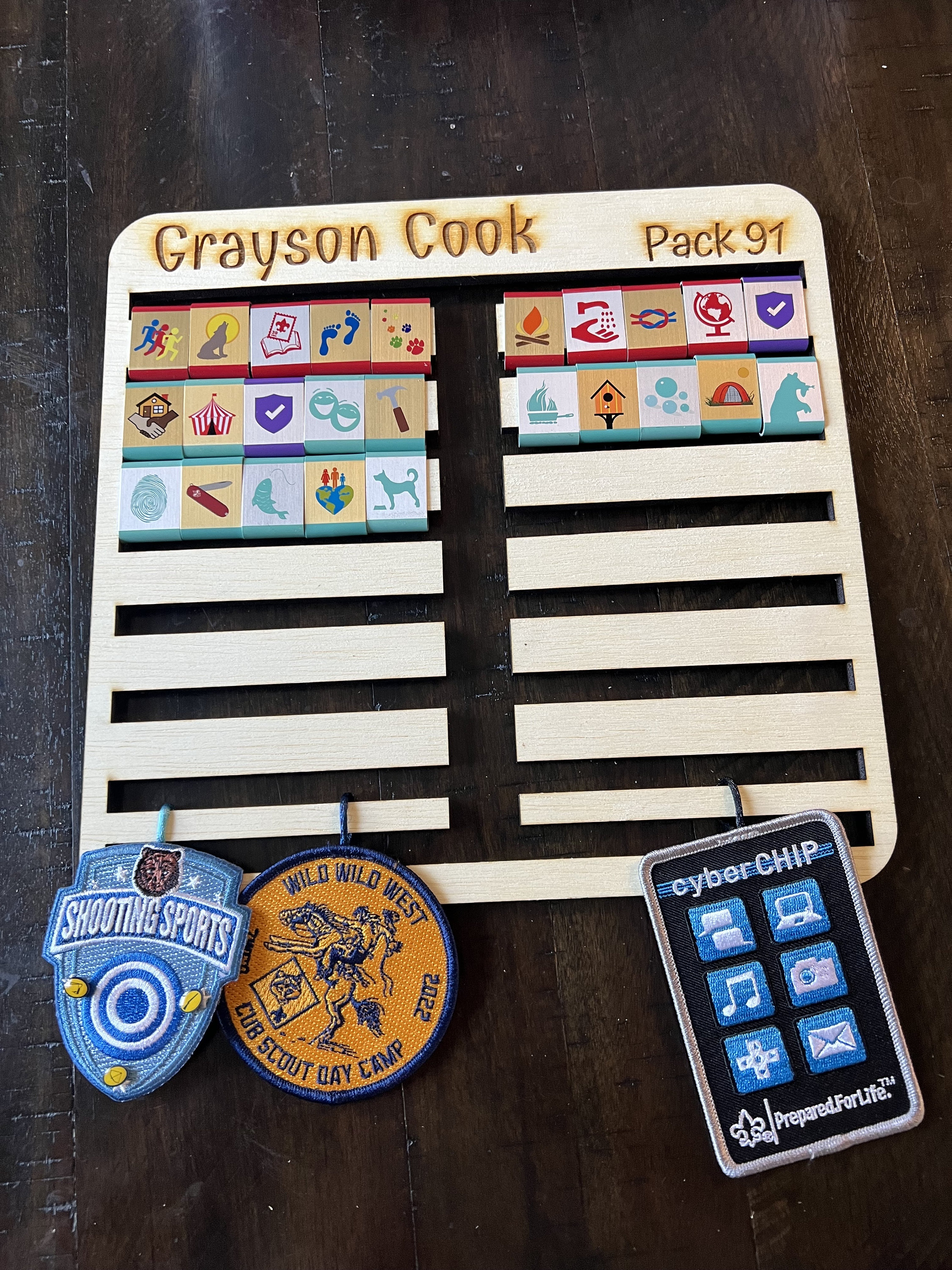 Scout Wall Belt Loop Display, Achievement Display, Laser Wall Display ...