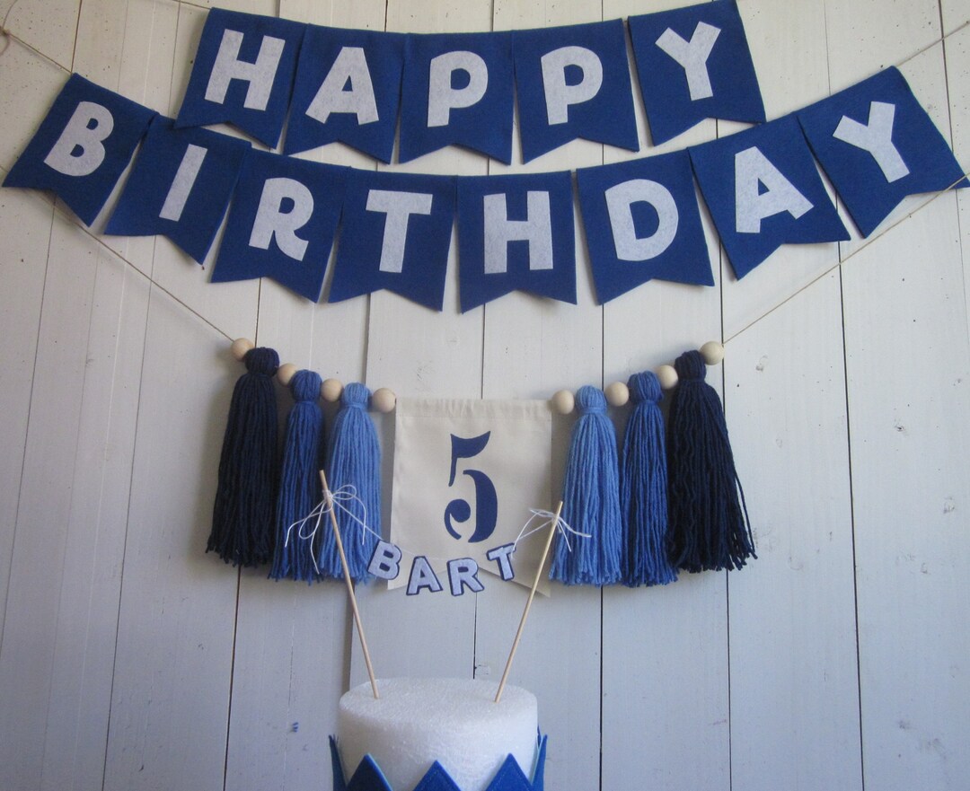 Personalized Blue Birthday Bundle, Customizable Boy Birthday Party ...