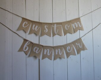 Personalized Burlap Banner - Etsy