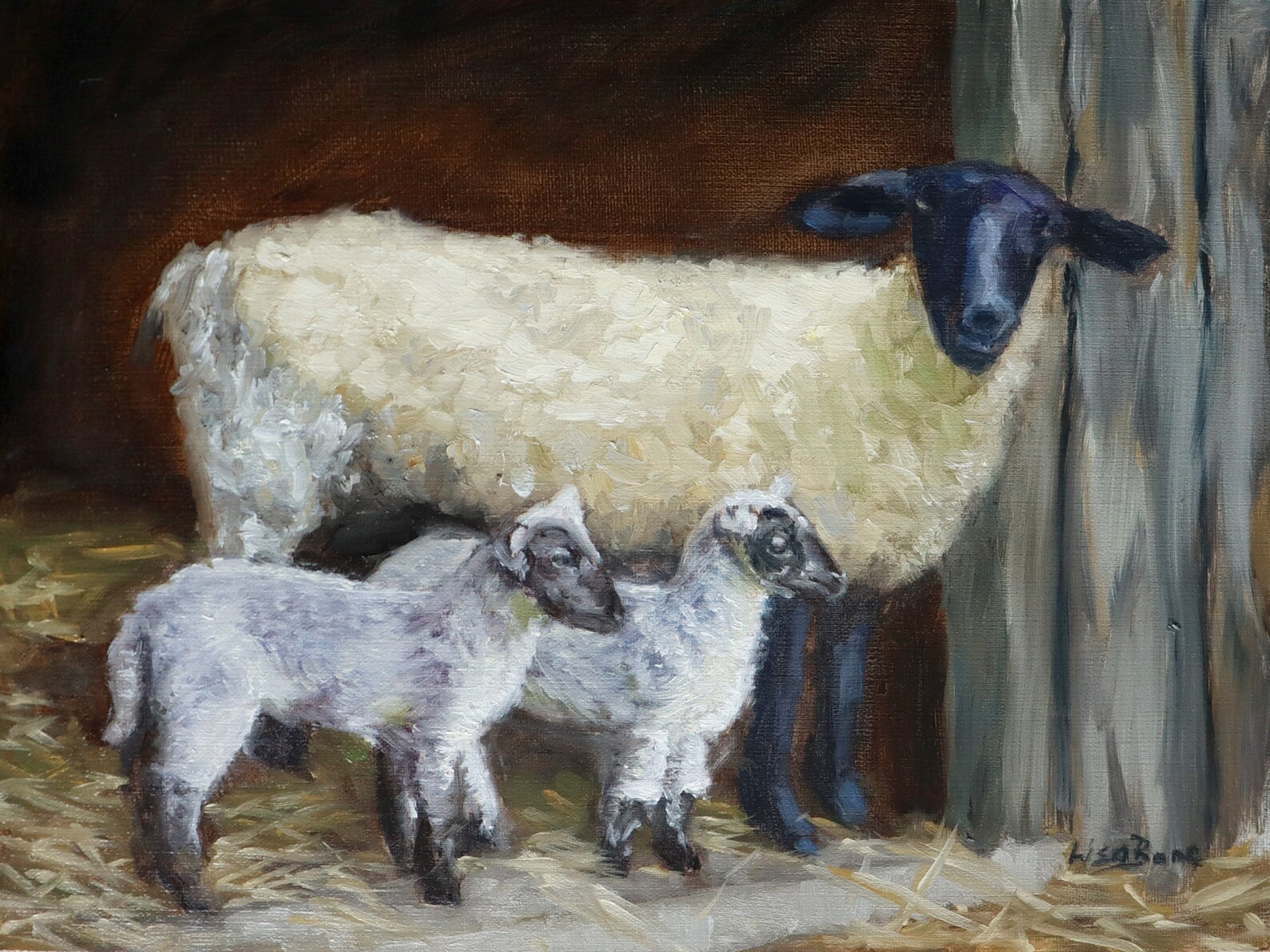 Sheep and Lamb Art Print: Giclee Fine Art by Lisa Bane - Etsy