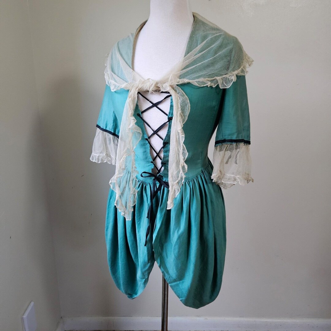 Antique Repro 1900s Does 1700s Costume Lace up Corset Bodice Top ...