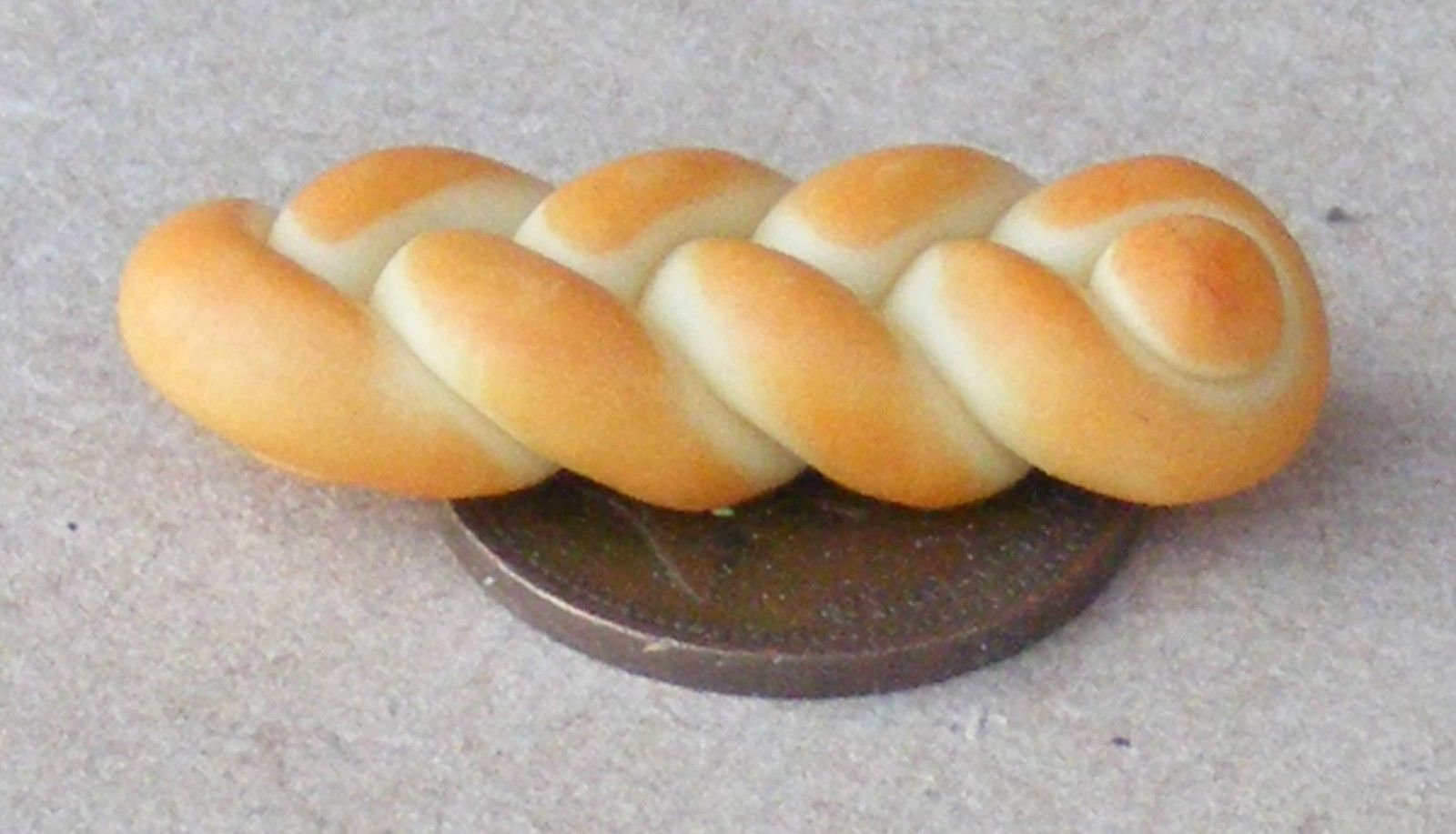 1:12 Scale Single Handmade Plaited Loaf Of Bread Dolls House | Etsy