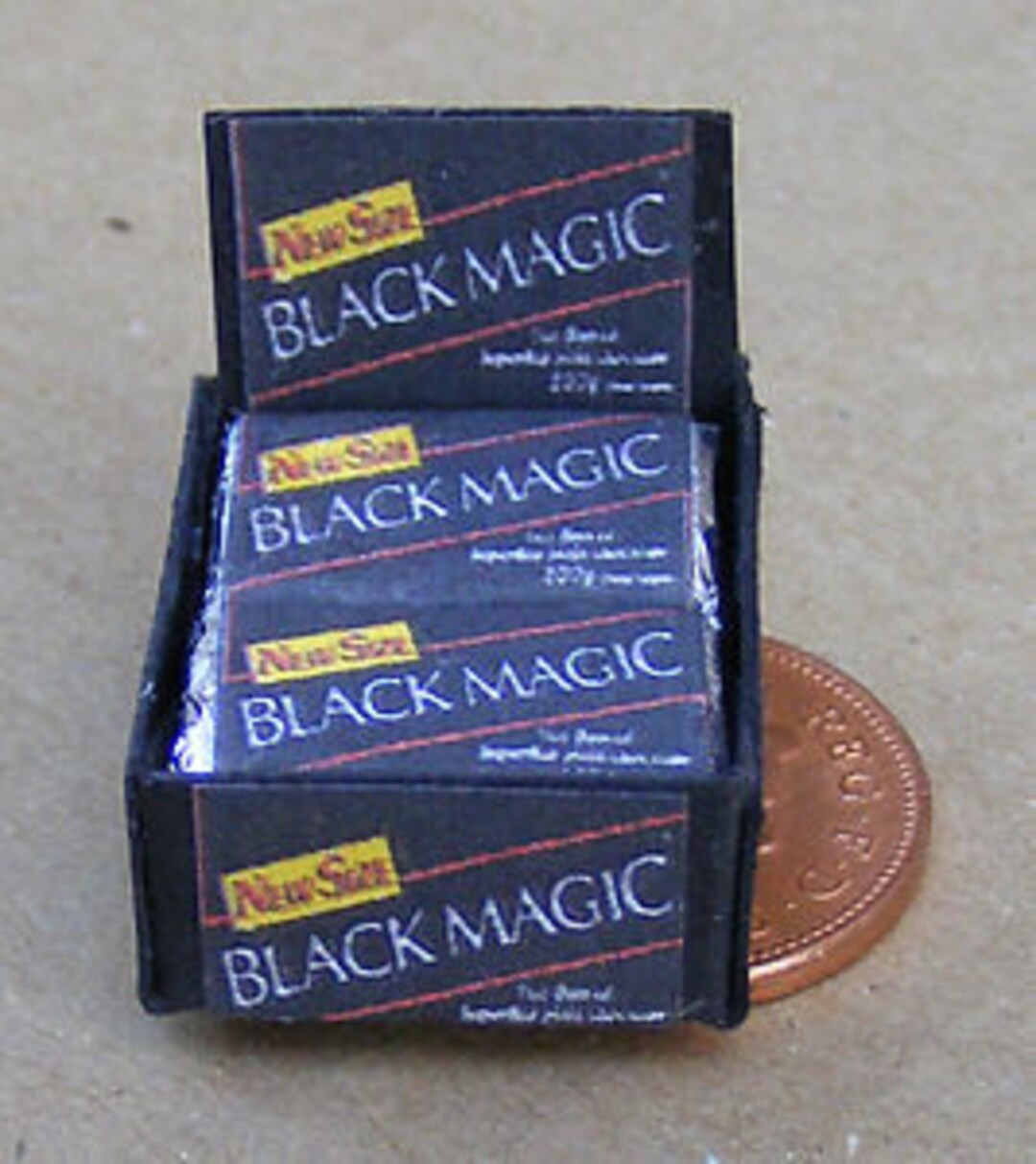 1:12 Scale Box of Black Magic Chocolate Packets Dolls House Sweet Shop ...