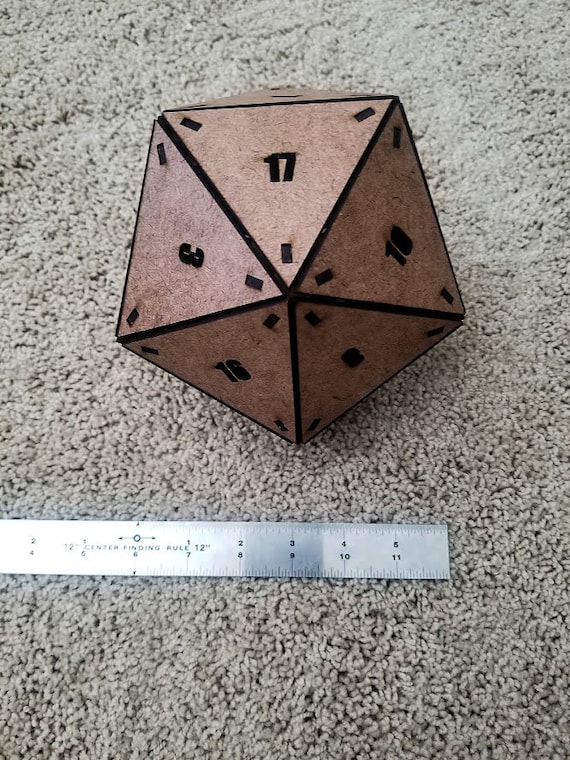 DIY Kit - Build Your Own Huge d20 - 20 Sided Dice Kit — Trapezio's Trinkets