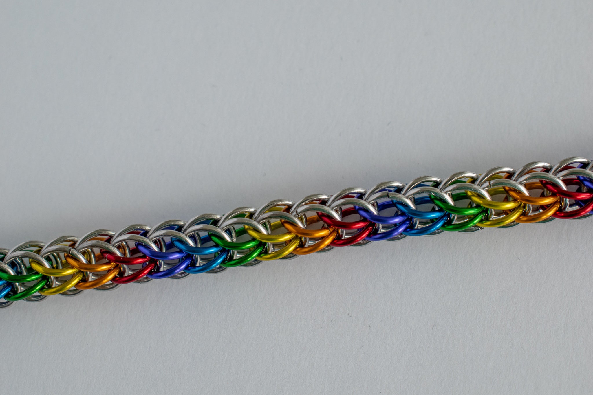 Fox Tail Chainmail Bracelet / Box Weave / Rainbow Pride Jewelry - Etsy