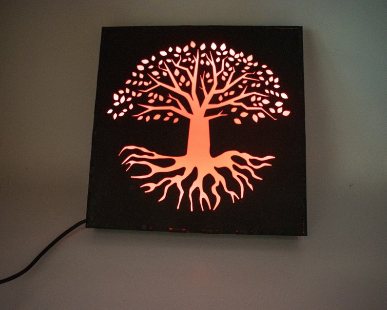 Tree of Life LED Lightbox Night Light - Etsy