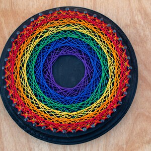 String Art Rainbow Geometric Circle Wall Art - Etsy