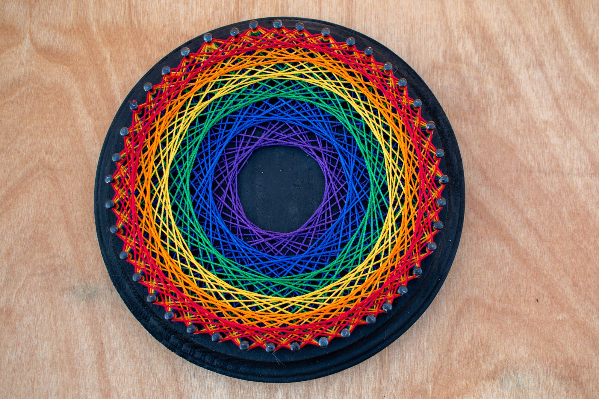 String Art Rainbow Geometric Circle Wall Art - Etsy