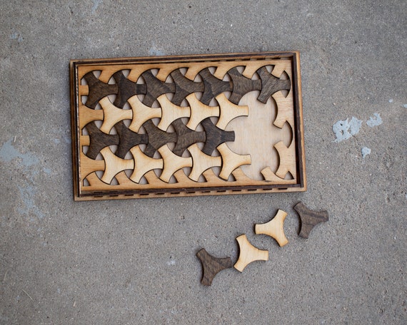 Triangle Circle Tessellation Puzzle Wooden STEM Art Toy — Trapezio's ...