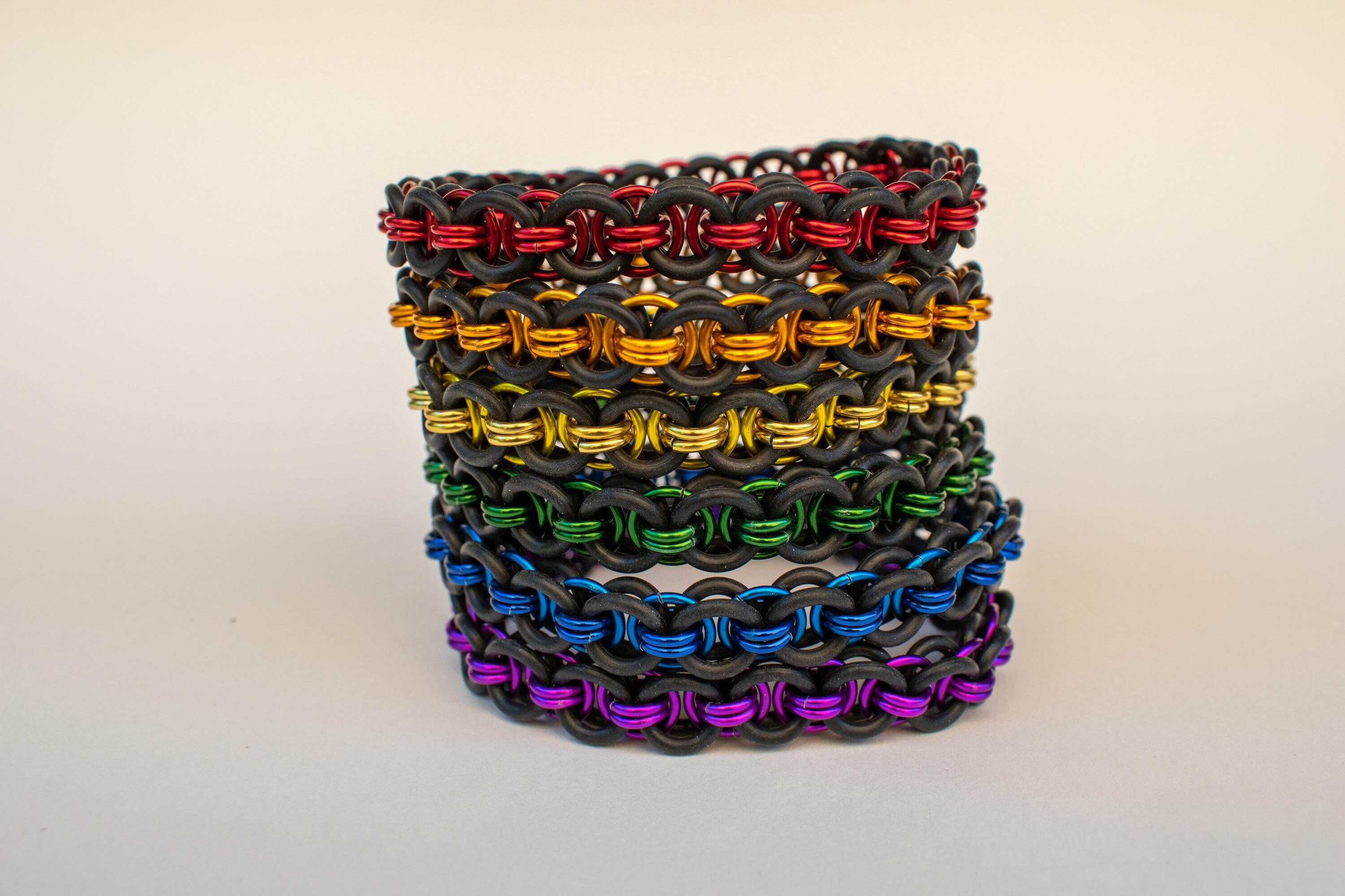 Stretch Helm Weave Chainmail Bracelet - Etsy