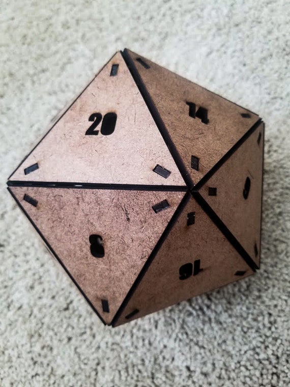 DIY Kit - Build Your Own Huge d20 - 20 Sided Dice Kit — Trapezio's Trinkets