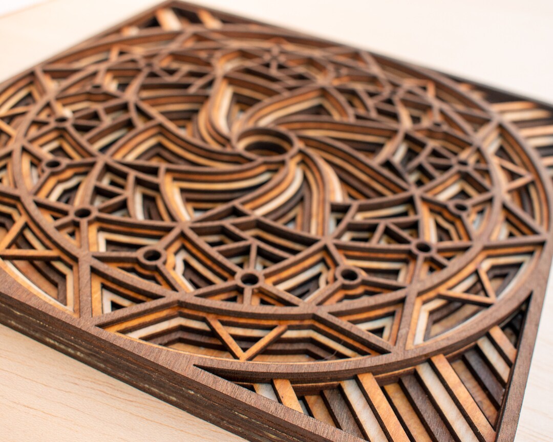 Aztec Sun Layered Wooden Mandala - Etsy