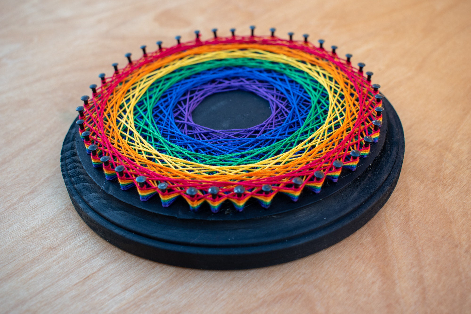 String Art Rainbow Geometric Circle Wall Art - Etsy