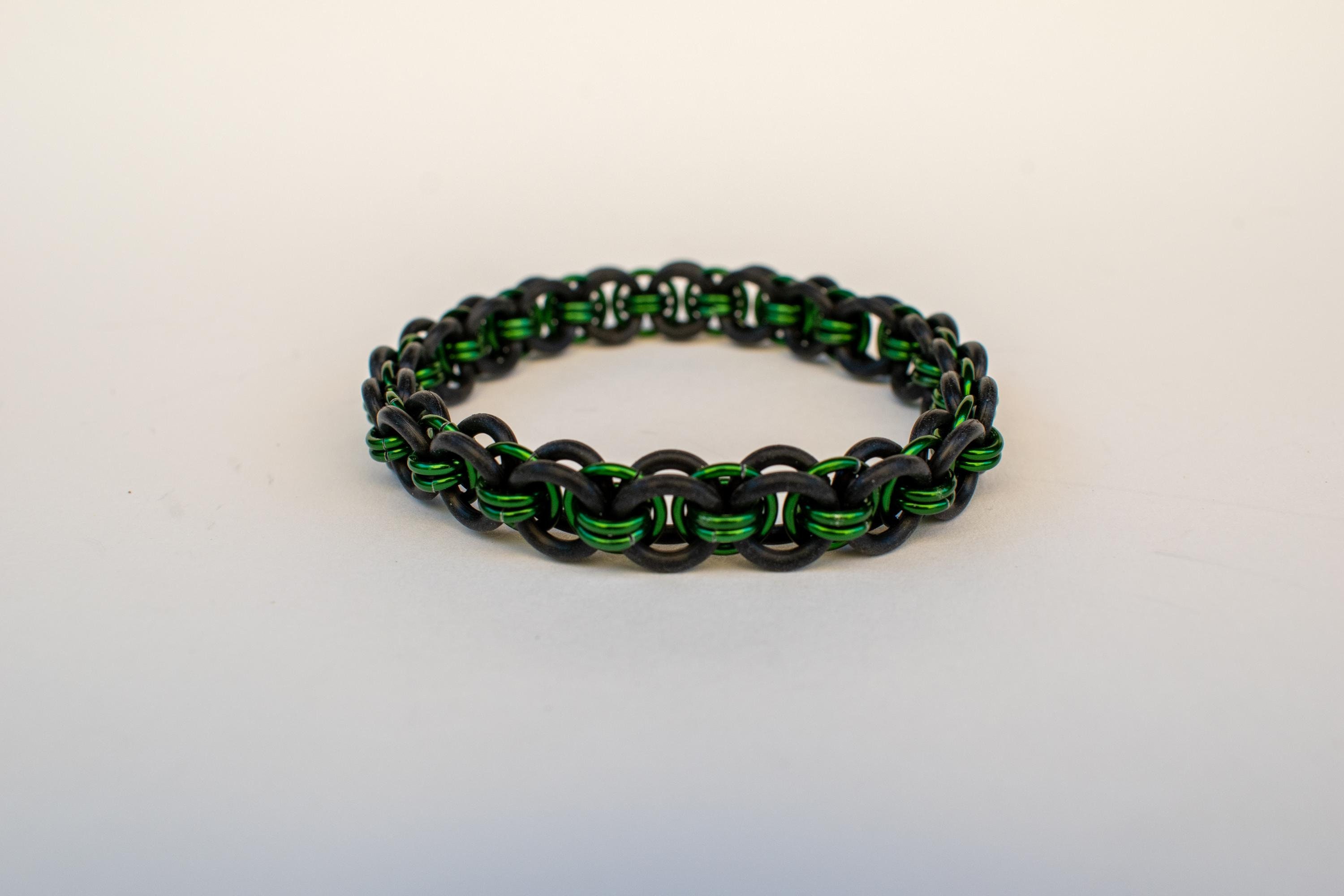 Stretch Helm Weave Chainmail Bracelet - Etsy