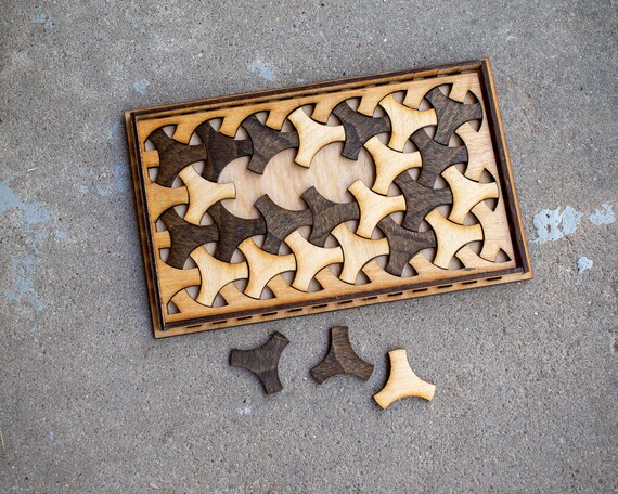 Triangle Circle Tessellation Puzzle Wooden STEM Art Toy — Trapezio's ...