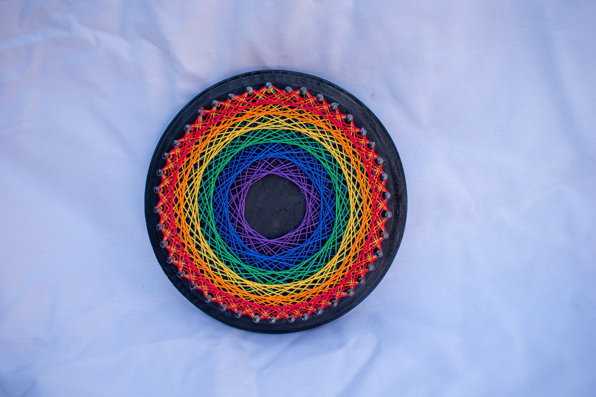 String Art Rainbow Geometric Circle Wall Art | Etsy
