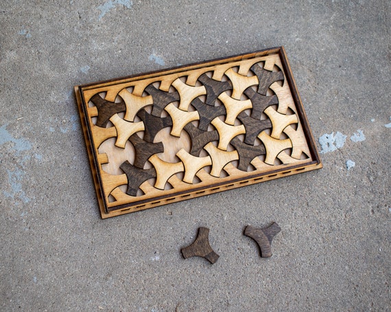 Triangle Circle Tessellation Puzzle Wooden STEM Art Toy — Trapezio's ...
