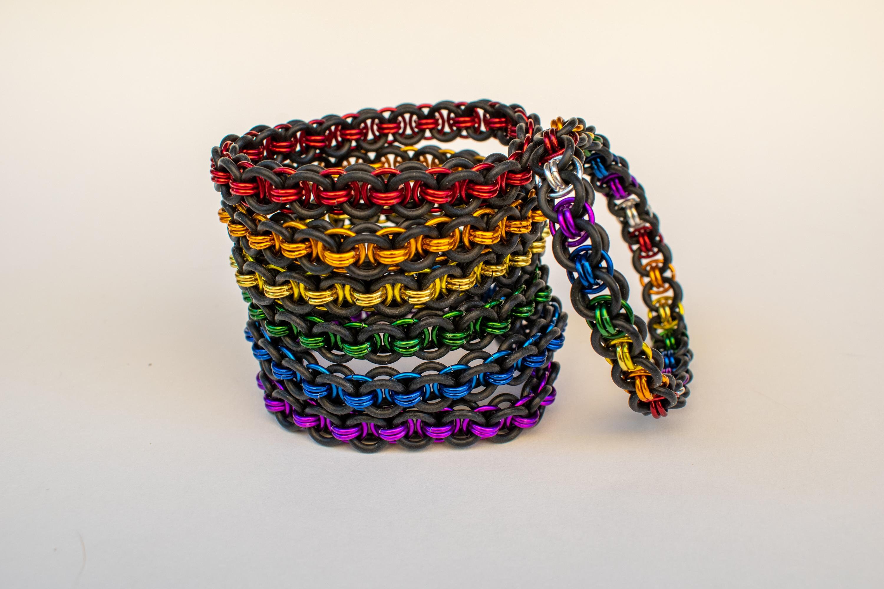 Stretch Helm Weave Chainmail Bracelet - Etsy