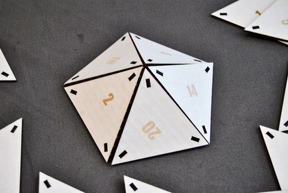 DIY Kit - Build Your Own Huge d20 - 20 Sided Dice Kit — Trapezio's Trinkets