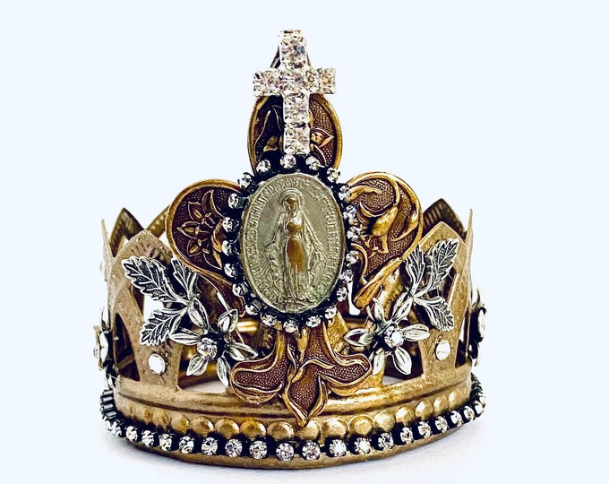 Virgin Mary Religious Crown Small Crown for Statue Santos - Etsy
