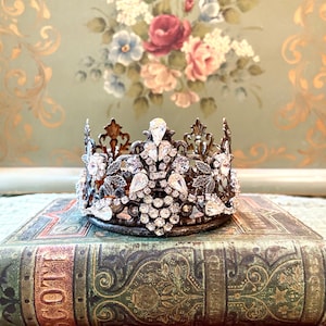 Heart Vintage Rhinestone Crown Small Crown for Statue 3 Inch - Etsy