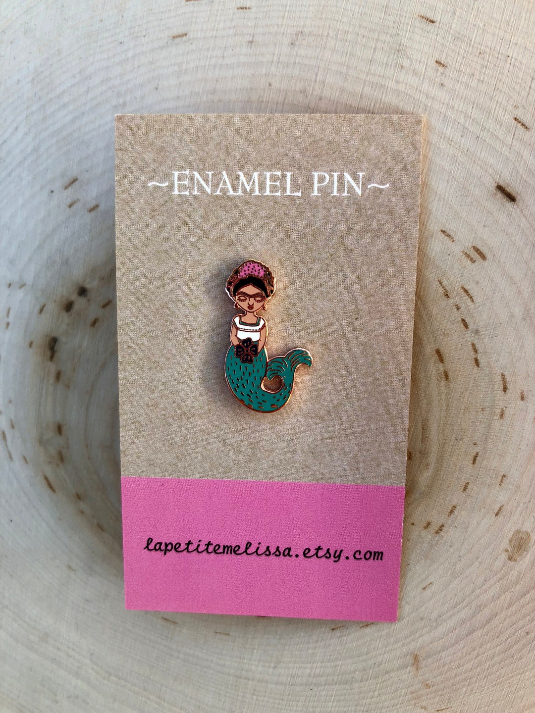 Frida Sirenita 1" Mini Enamel Pin - Etsy