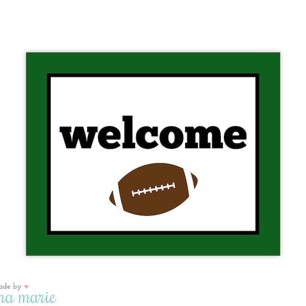 Football Welcome Sign - Etsy