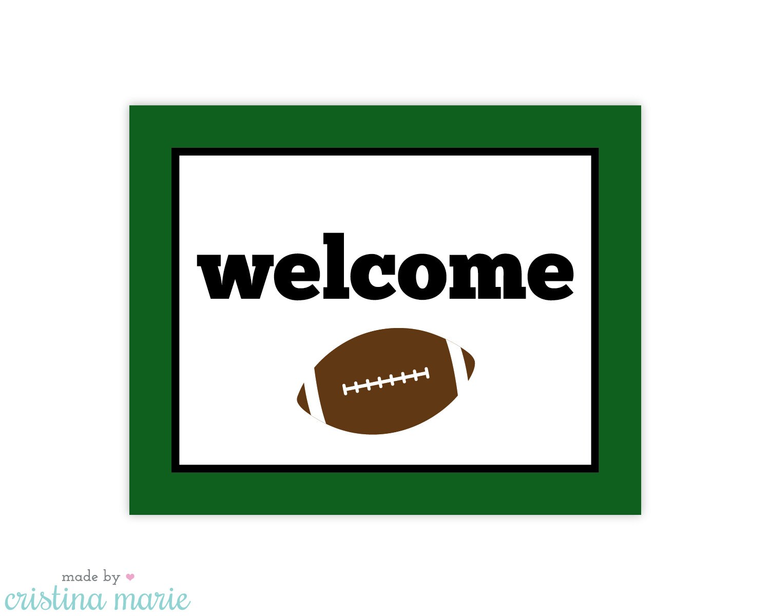 INSTANT DOWNLOAD, Football Party, Welcome Sign, Printable Sign - Etsy