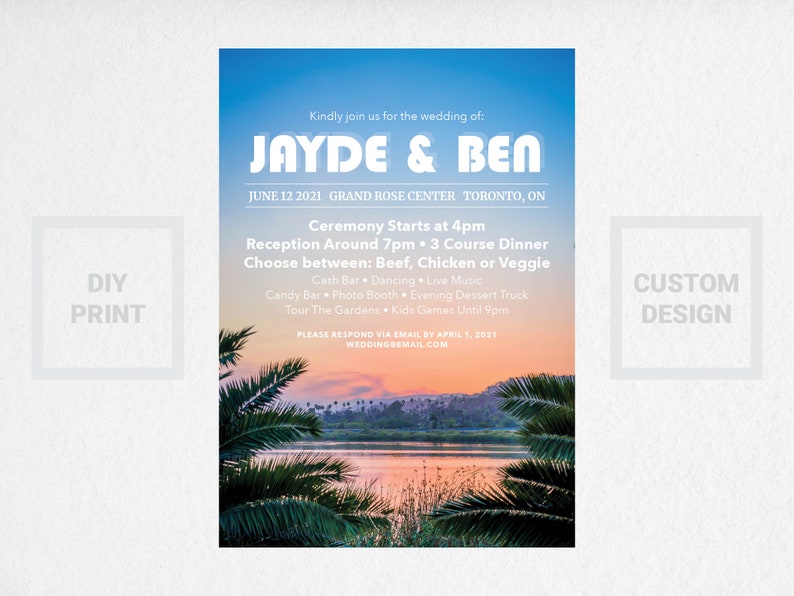 Festival Wedding Invite - EDM Invitation - Concert RSVP - Custom Design ...