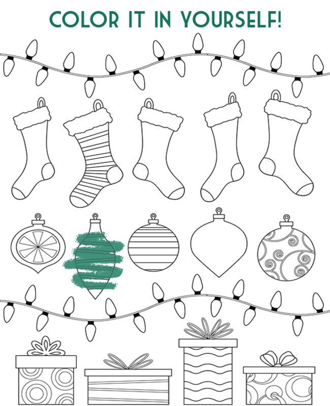 Set of 10 Coloring Note Cards + Blank Envelopes | Message on Inside ...