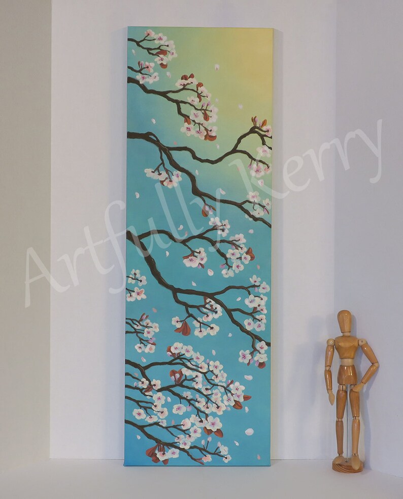 Cherry Blossom Triptych: Original Oil Painting 3 Panels - Etsy