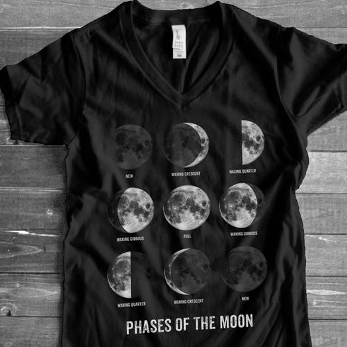 Moon Phase Shirt Moon Shirt Moon Tshirt Lunar Phases Womens - Etsy