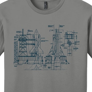 Launchpad Blueprint Tshirt Cool Science Blueprints Cool Tshirts for Men ...