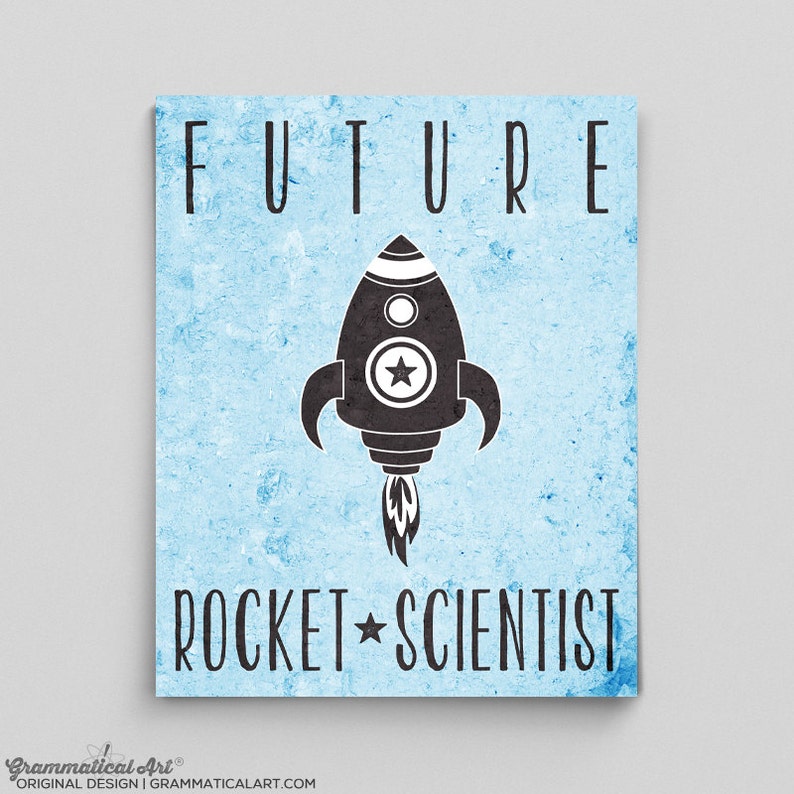 Future Scientist Poster Nursery Rocket Scientist Baby Science Nursery ...