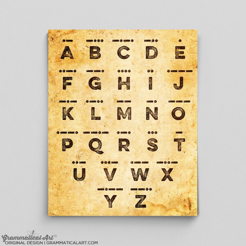 Morse Code Key Morse Code Poster Naval Decor Beach Decor Beach - Etsy