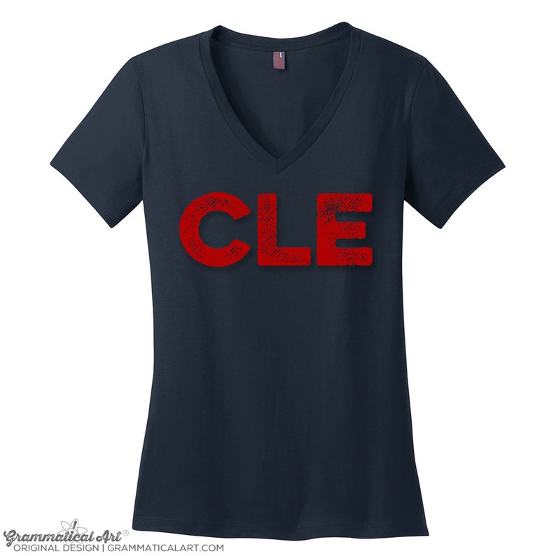 V Neck T Shirt CLE Shirt Cleveland Tshirt Cleveland T-shirt Cleveland ...