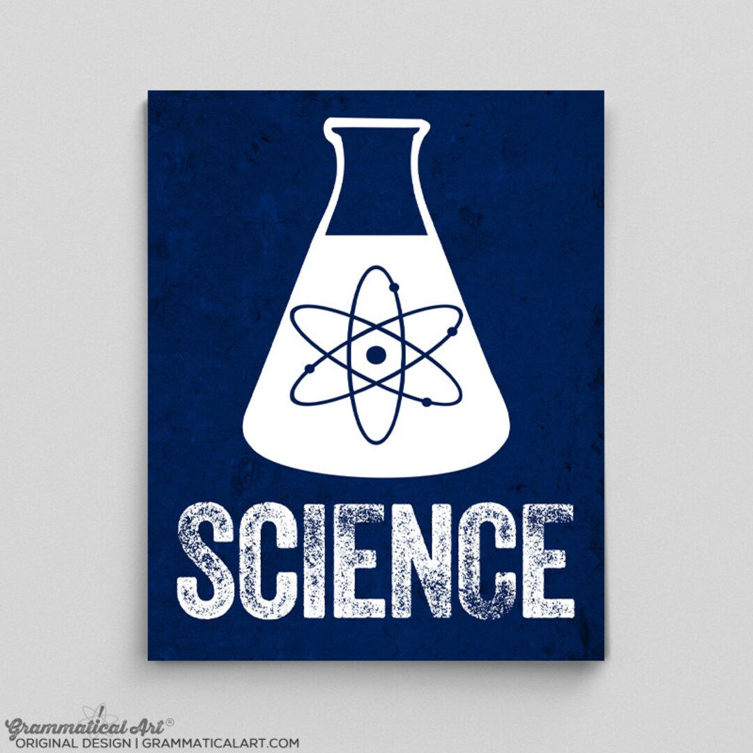 Science Poster Bohr Model Beaker Print Teacher Gifts for Teachers ...