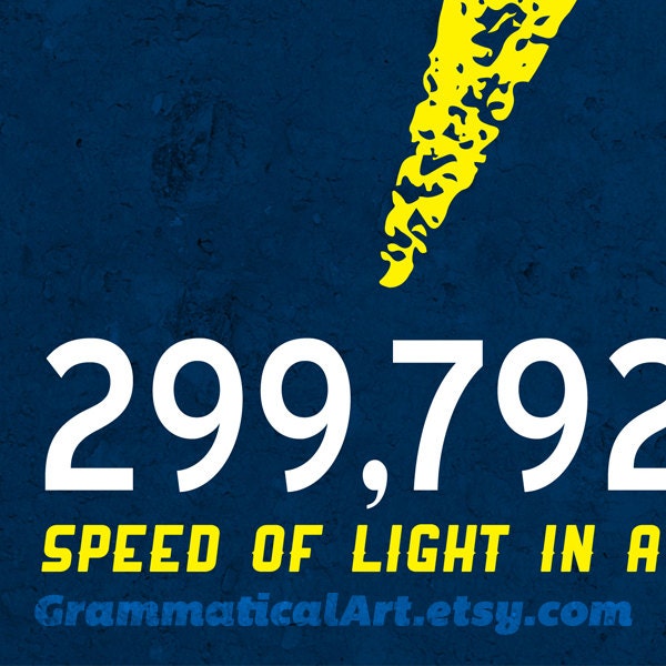 Science Physics Speed of Light Print Poster Gifts for Teachers - Etsy