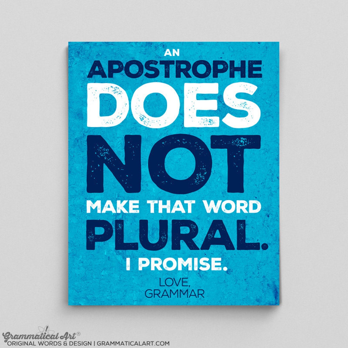 Grammar Apostrophe Punctuation Print Teacher Gifts for Teachers English ...