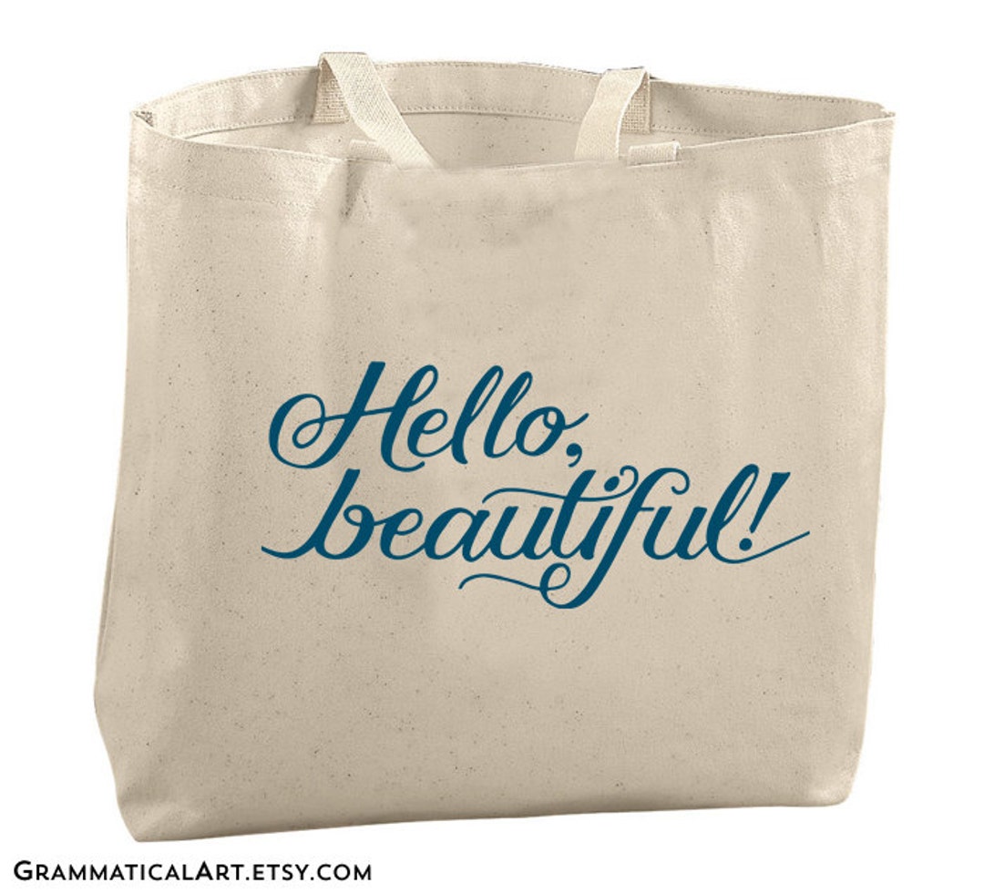 Hello Beautiful Tote Bag Gifts for Her Graduation Gifts Reusable ...