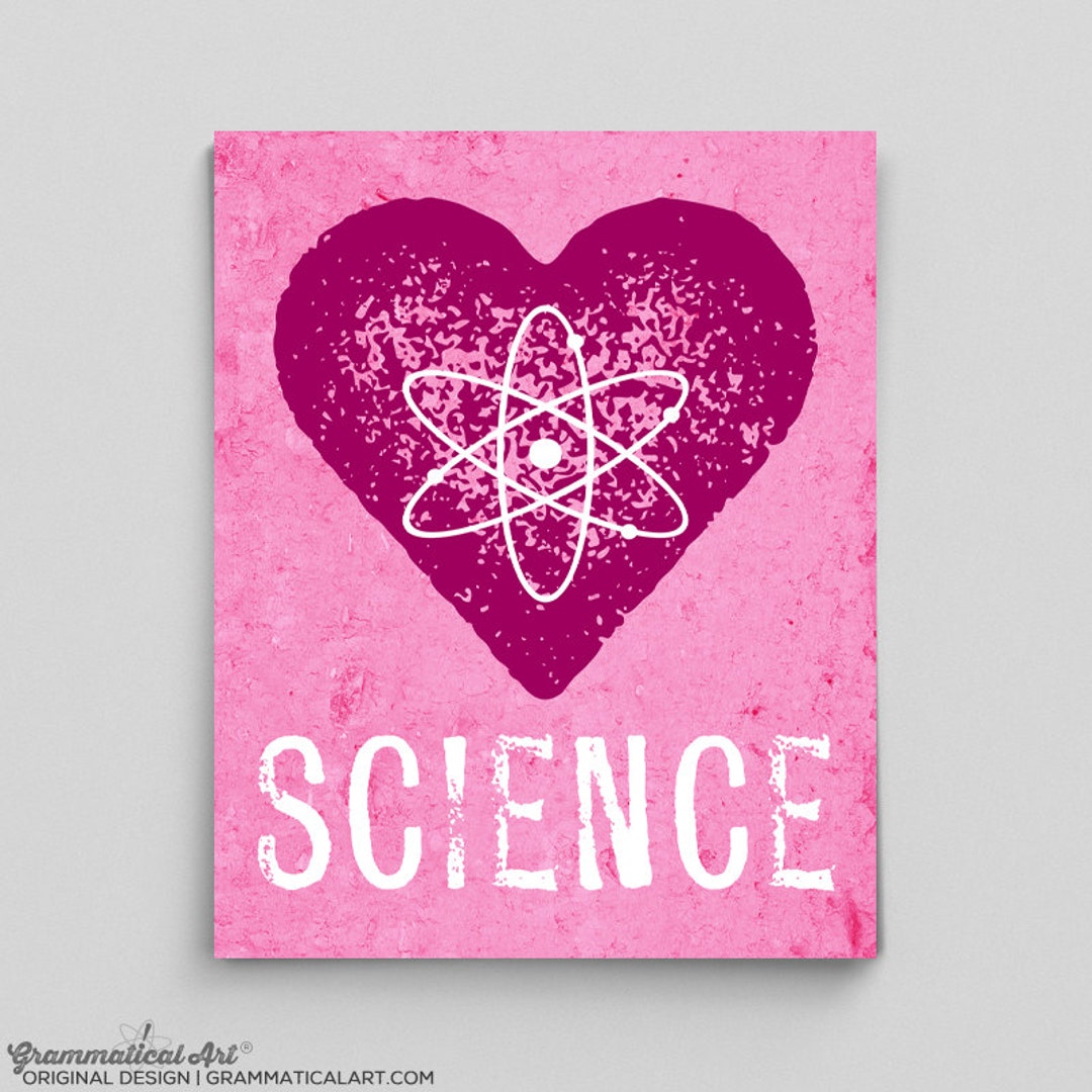 Girls Room Decor Nerdy Science Posters for Her Gifts for Her Love ...