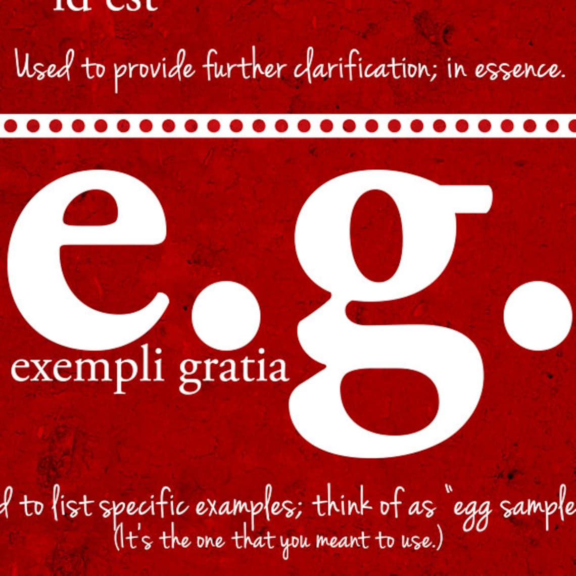 English Poster Grammar Print I.e. Vs. E.g. Editor Writer - Etsy