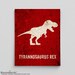 T Rex Print, T Rex Poster, Dinosaur Room Decor, Boys Room Ideas, Girls ...