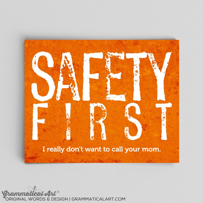 Funny Safety Posters - Etsy