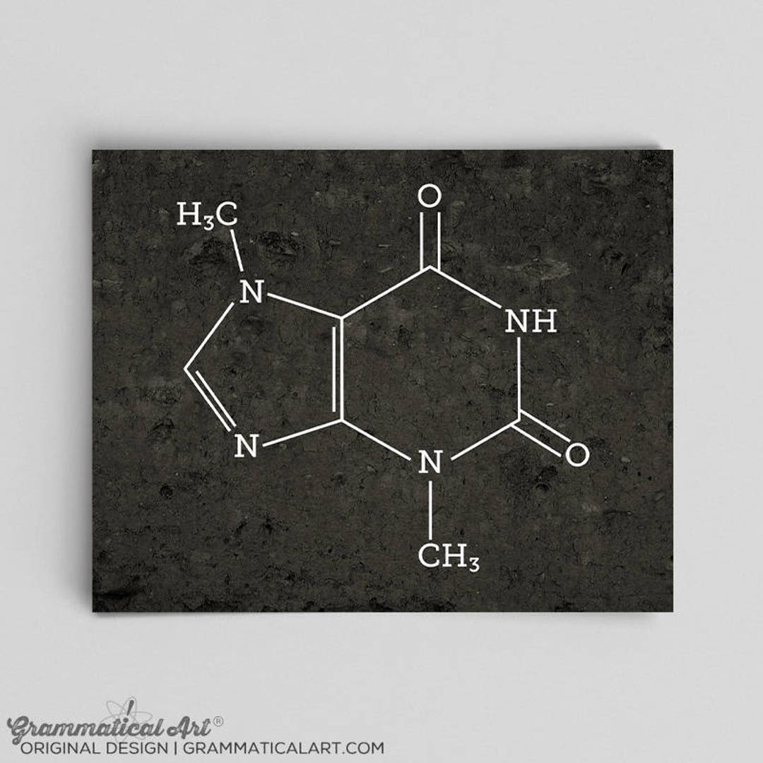 Science Poster Chocolate Molecule Chemistry Chocolate Structure Print ...