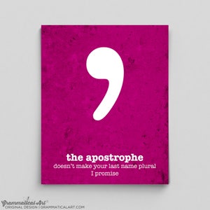 Typography Print Apostrophe Typography Poster Typographic Print Grammar ...