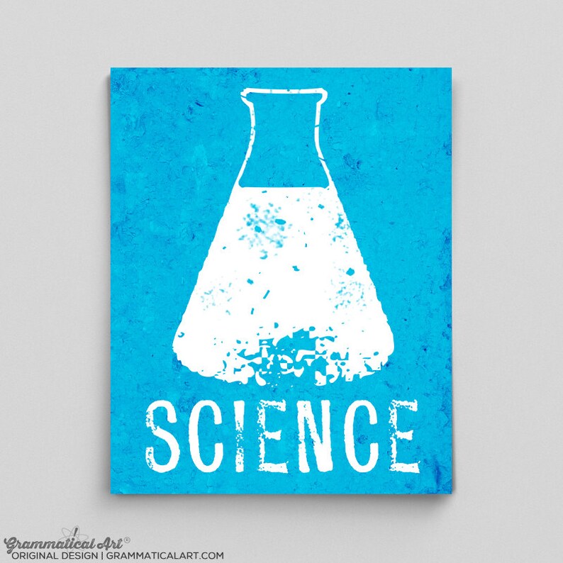 Science Beaker Poster Cool Science Posters Boys Room Decor - Etsy