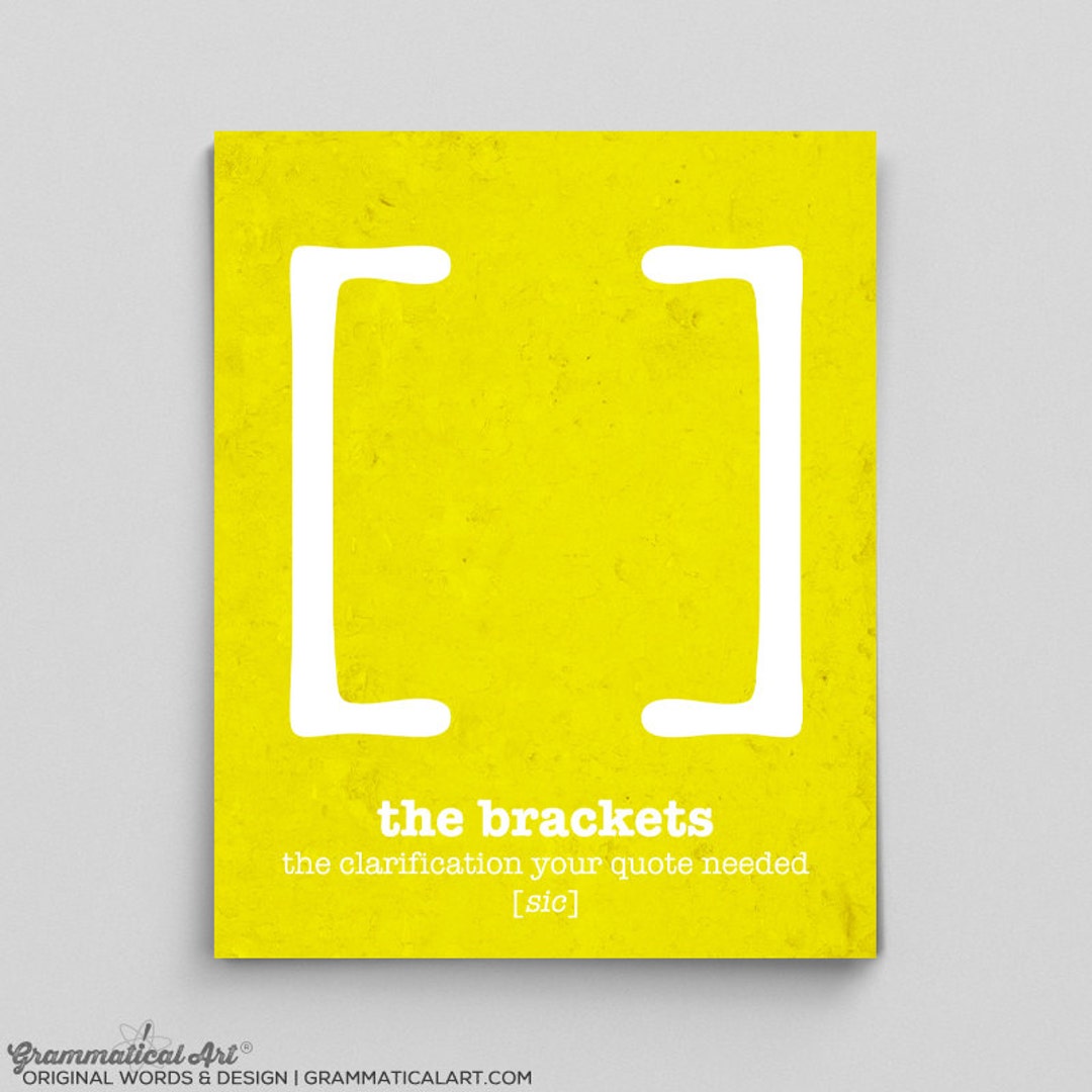 Grammar Punctuation English Bracket Definition Teacher Gifts for ...